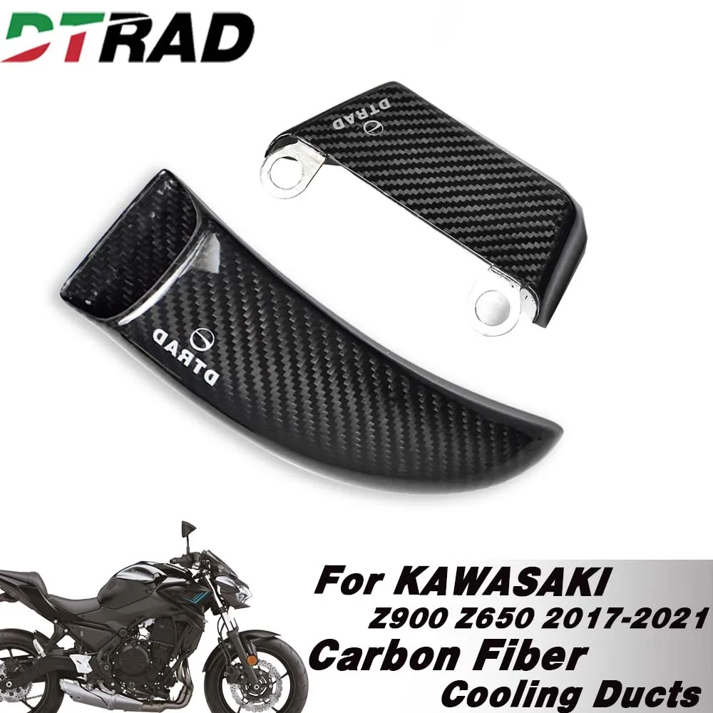 Motorcyclr-Carbon-Fiber-Brake-Air-Cooling-Ducts-For-KAWASAKI-Z900-Z650 ...