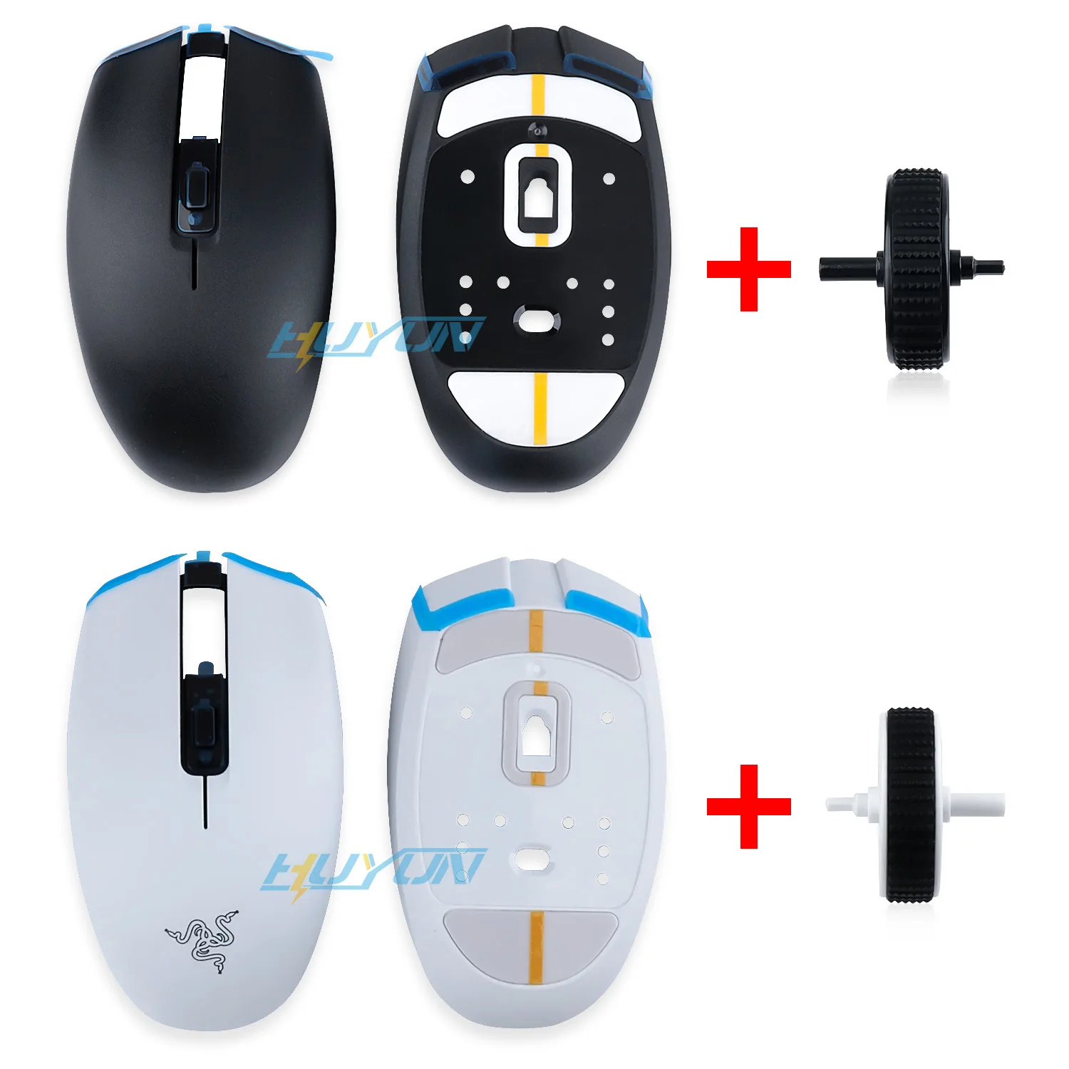 Mouse Top Shell capa exterior roda do telhado para Razer Orochi V2 RZ01 ...