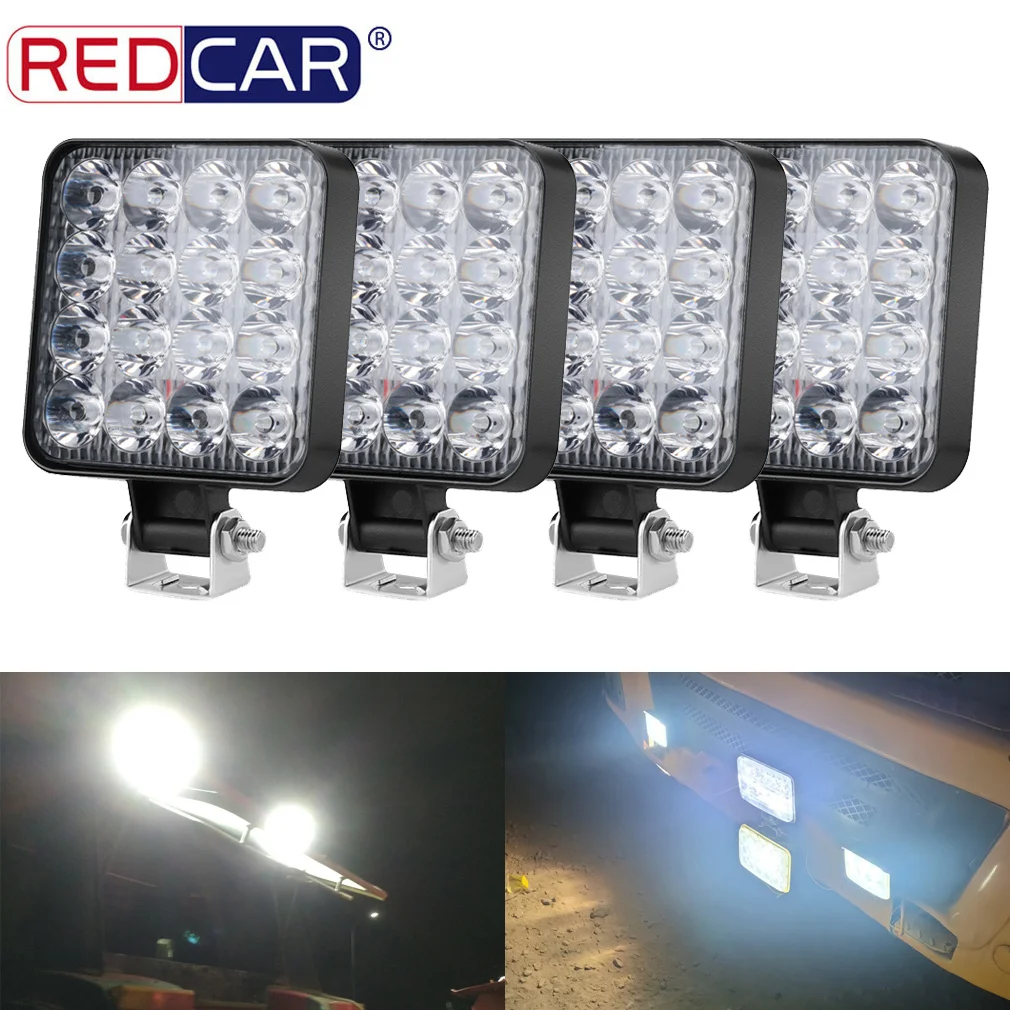 48W-16-Led-12V-24V-LED-Light-Bar-Work-Light-For-Car-Tractor-Boat-Truck ...
