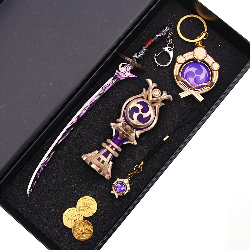 Anime-Keychain-Genshin-Impact-Luminous-7-Element-Weapons-Eye-Of-God ...