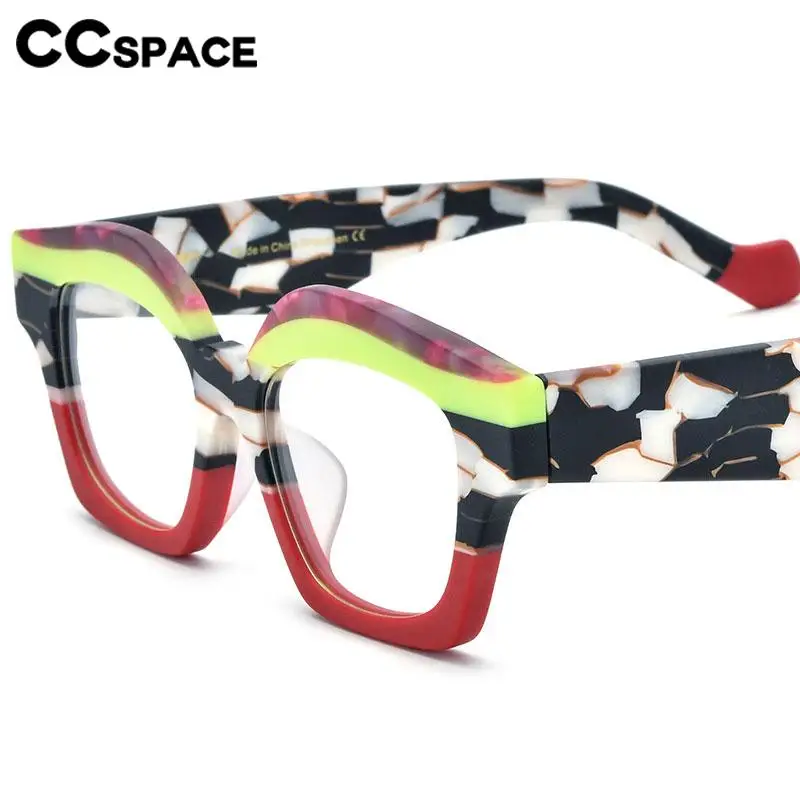 57163-Lady-Fashion-Cat-Eye-Clear-Eyeglass-Trend-Splicing-Color-Acetate ...
