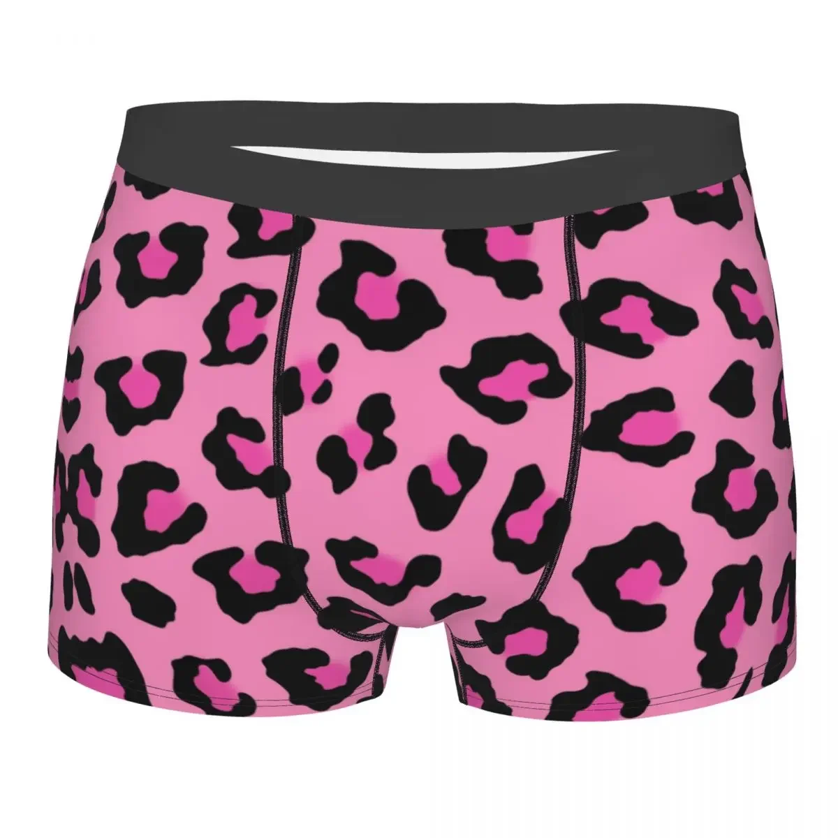 Men Boxer Shorts Panties Pink Leopard Animal Print Breathable Underwear ...
