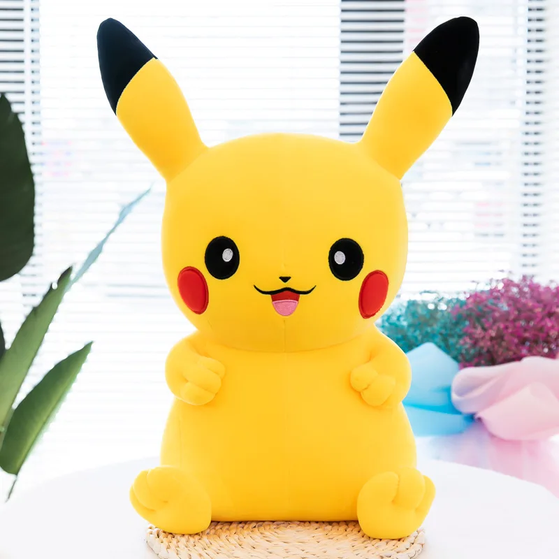 Pokemon Series Anime Cute Down Cotton Smiling Pikachu Doll Plush Toy ...