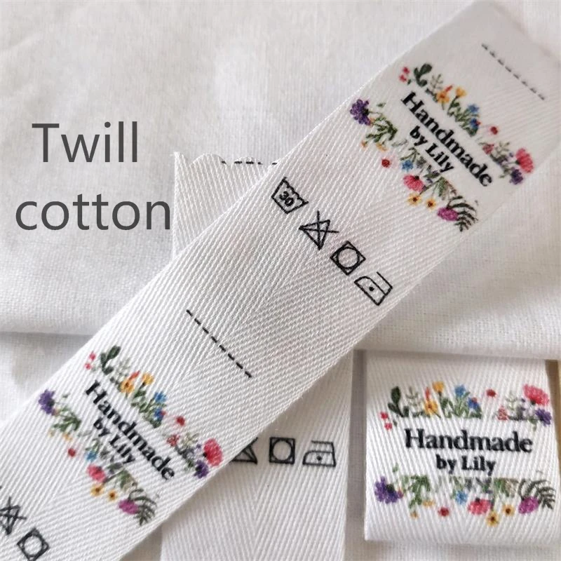 Custom Personalize Twill Cotton Labels Clothing Private Brand Tag ...