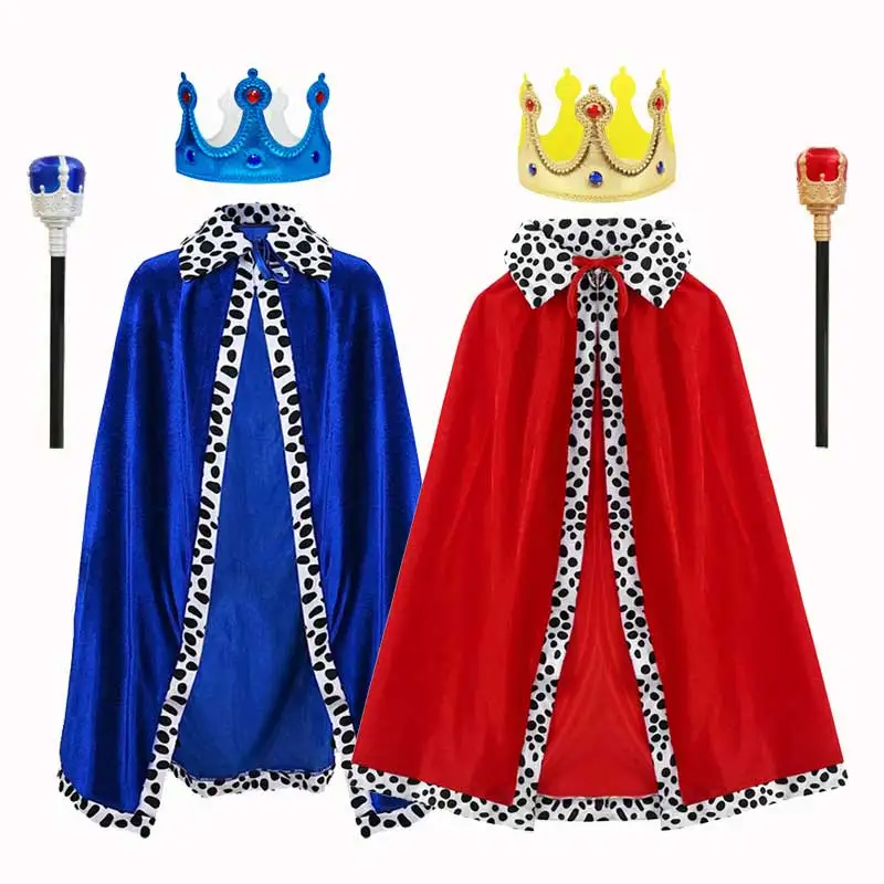 Kids-Adult-Halloween-King-Queen-Cosplay-Costume-Fancy-Christmas-Dress ...