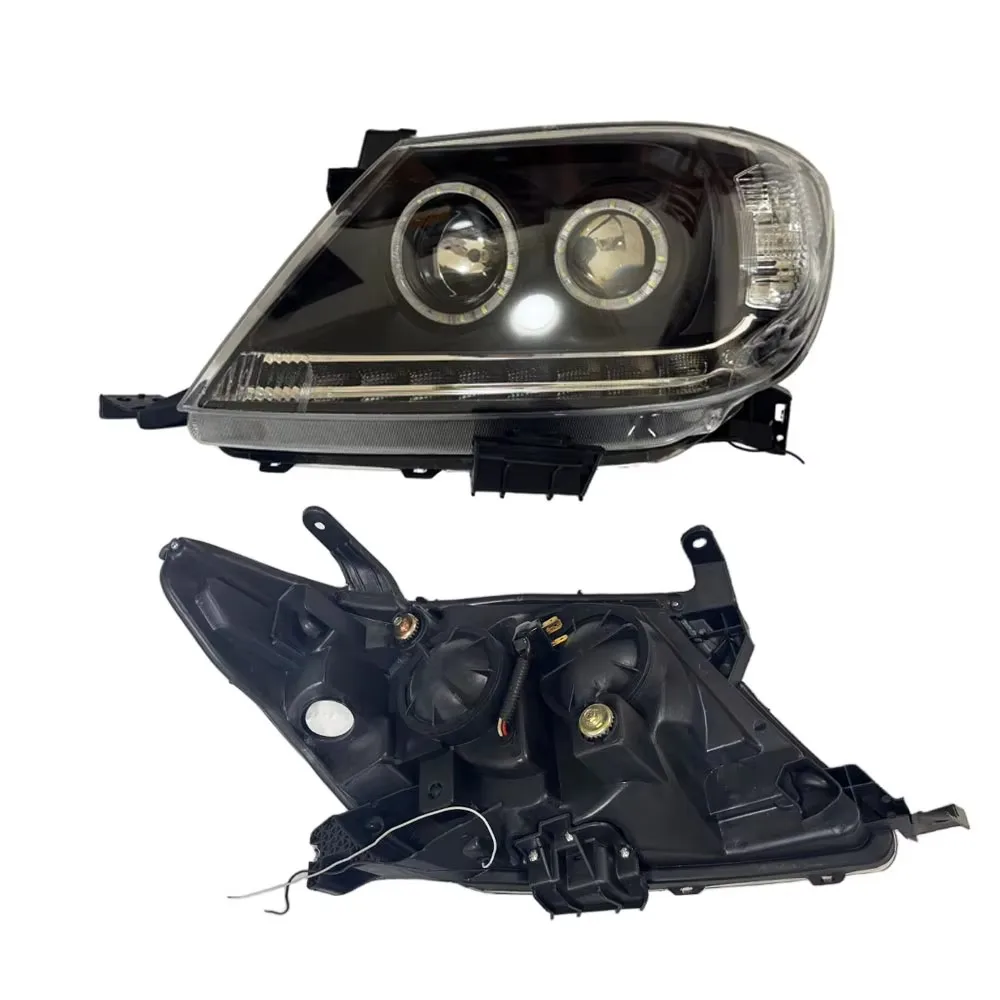 A Pair For Toyota Hilux Vigo Car LED Headlights 2004 to 2010 Black ...