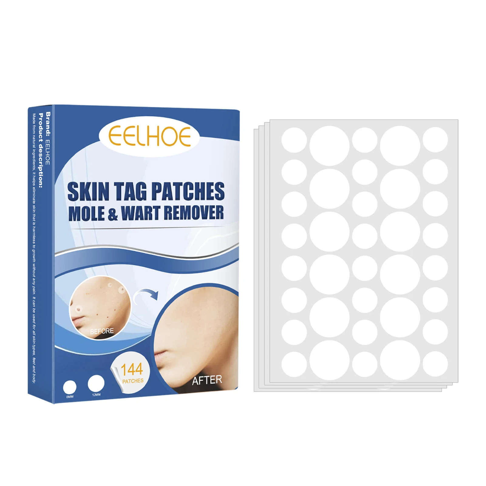EELHOE-Skin-Tag-Patches-Mole-Wart-Remover-Natural-Ingredients-Soften ...