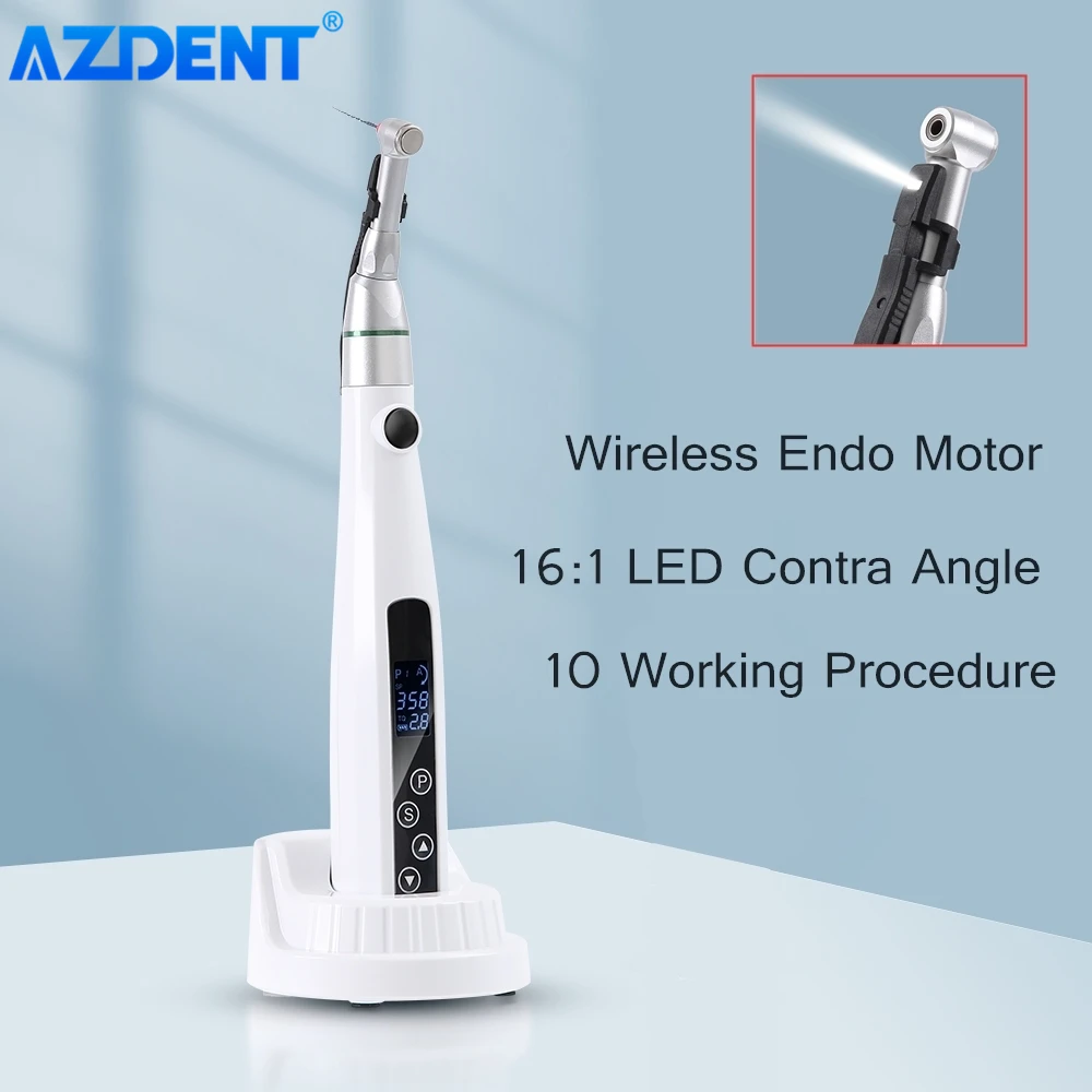 Azdent Dental Endo Motor Y-smart Led16: 1 Ângulo Contra Padrão 10 Tipos ...