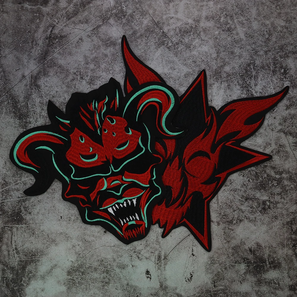 OX-Cattle-Iron-On-Patch-Embroidered-Applique-Label-punk-biker-Patches ...