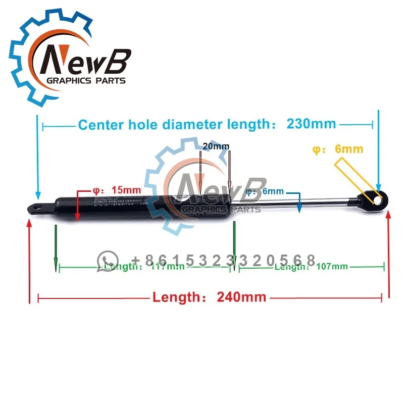 00-580-5622-150N-240mm-Pneumatic-Spring-082422-For-Heidelberg-CD74-XL75 ...