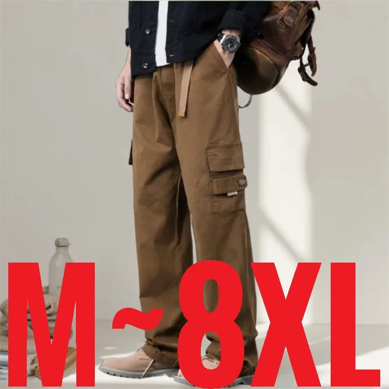 Big Size 8XL Men's Pants Straight Wide Leg Cargo Trouser Male Stylish ...