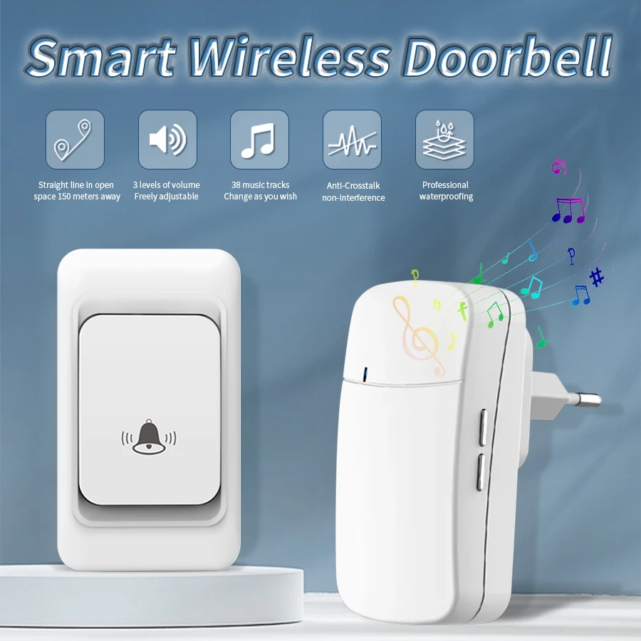 Timbre-inal-mbrico-para-exteriores-Kit-de-timbre-de-bienvenida-para ...