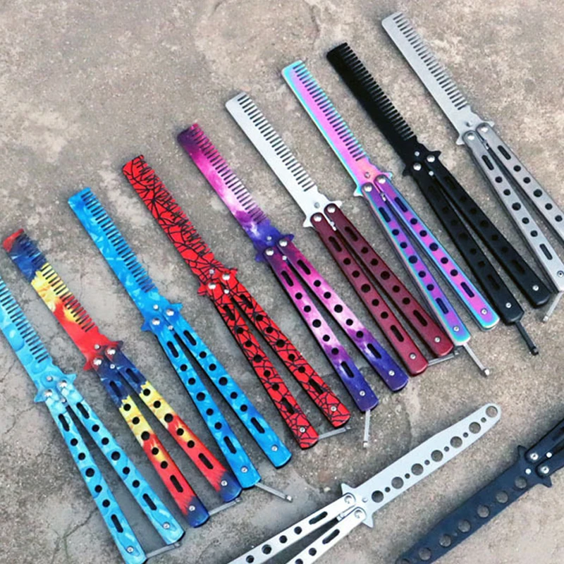 Hot Portable Practice Butterfly Knife Foldable Butterfly Knife Hair ...