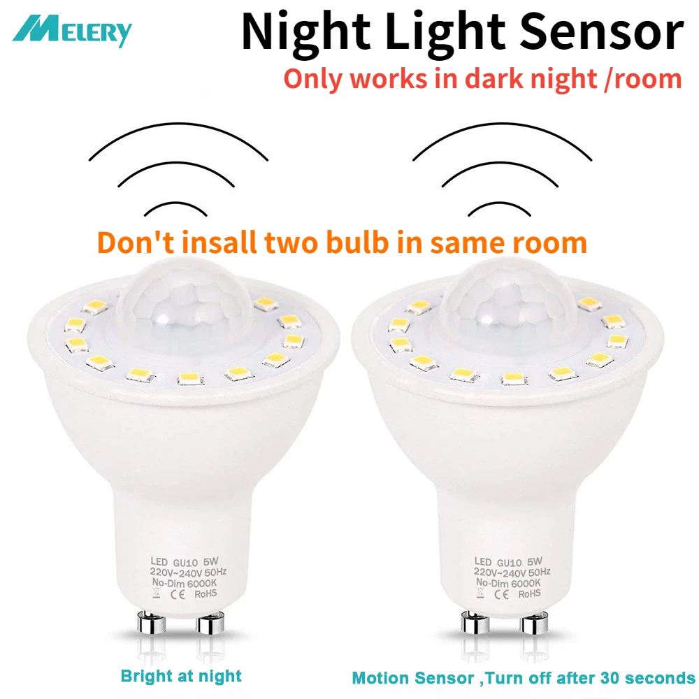 Bulb Gu10 Motion Sensor | Motion Sensor Led Bulb Gu10 | Gu10 Led Sensor ...