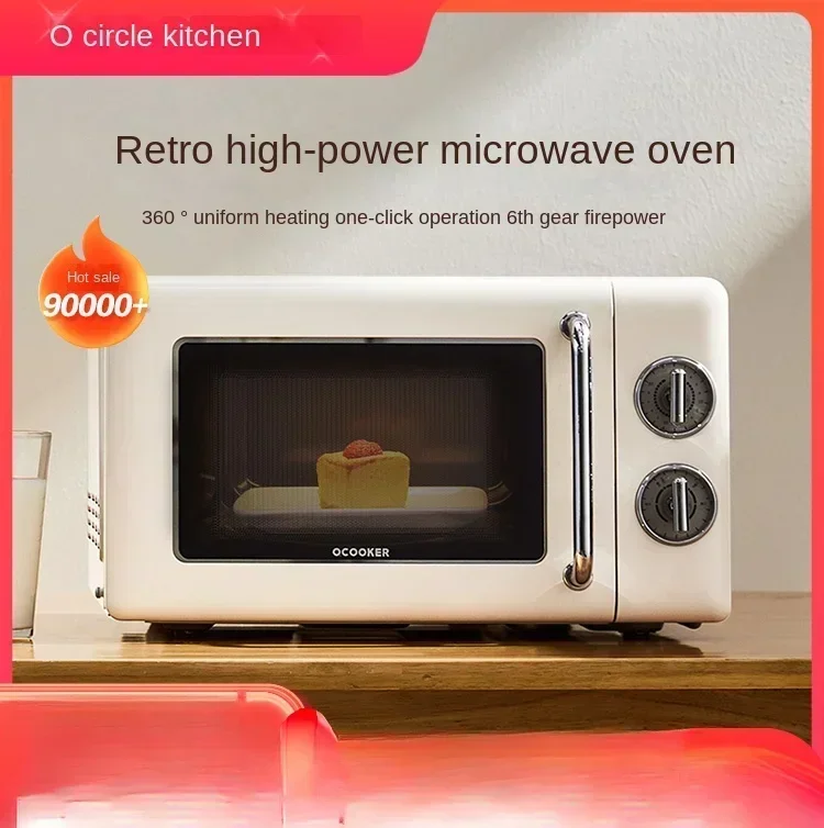 220V-Circle-Kitchen-Retro-Microwave-Oven-Household-Small-Mini ...