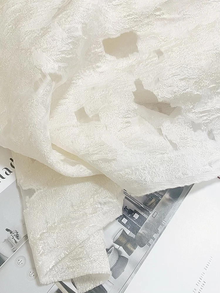 Organza-Jacquard-Fabric-Glossy-Texture-Slightly-Hollowed-Soft ...