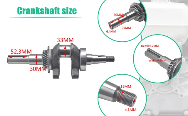 6.5hp 2.43 Crankshaft Crank Shaft 3/4" For Honda 6.5hp And Chinese Copy ...