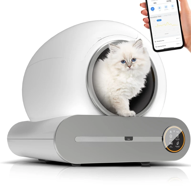 65L-Integrated-Safety-Protection-Automatic-Cat-Littler-Box-for-Multi ...
