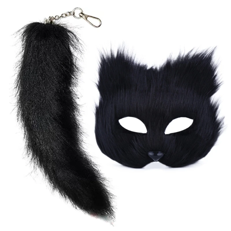 Therian-Mask-and-Tail-Set-Halloween-Cosplays-Costume-Accessorie-Cats ...