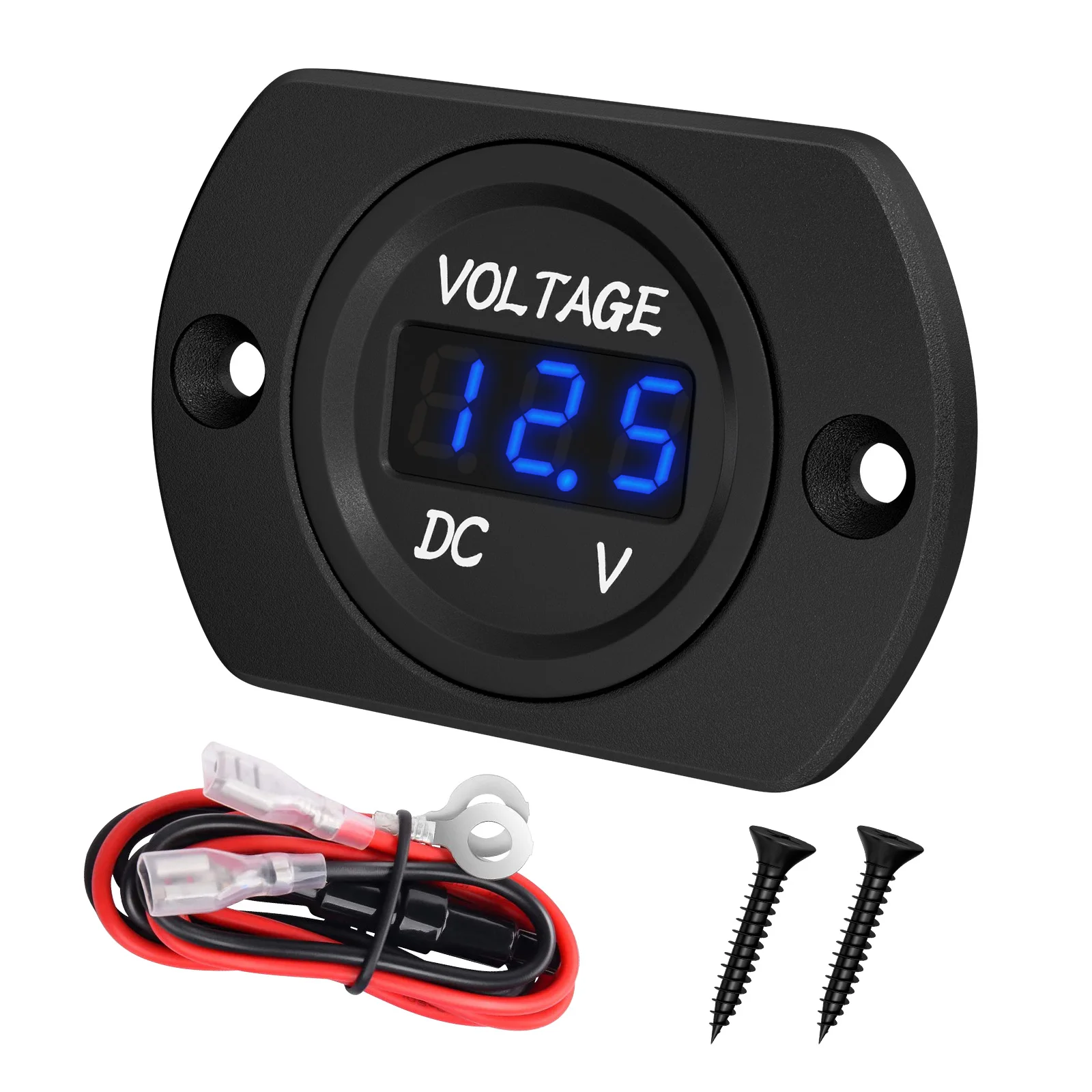 DaierTek-LED-Digital-Display-Round-Meter-Waterproof-DC-12V-24V-LED ...