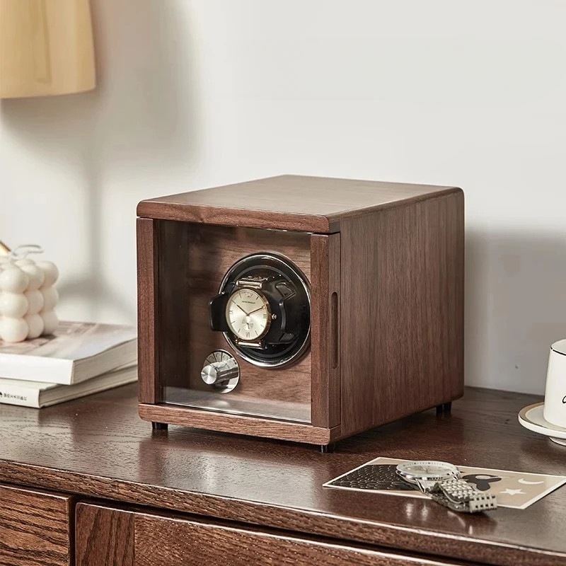 Wood Automatic Rotator Watch Winder Silent Movement Winder Watch ...