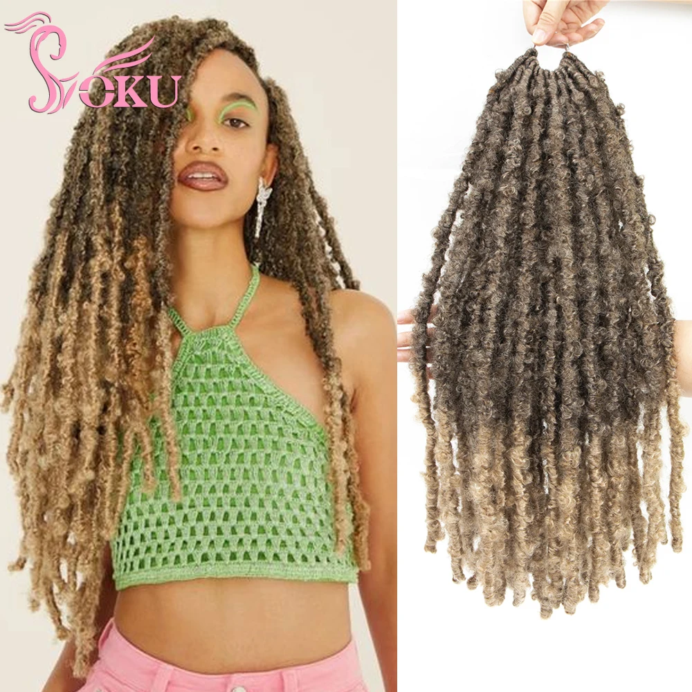 Brown-Blonde-Butterfly-Locs-Pre-Looped-Crochet-Braid-hair-Handmade ...