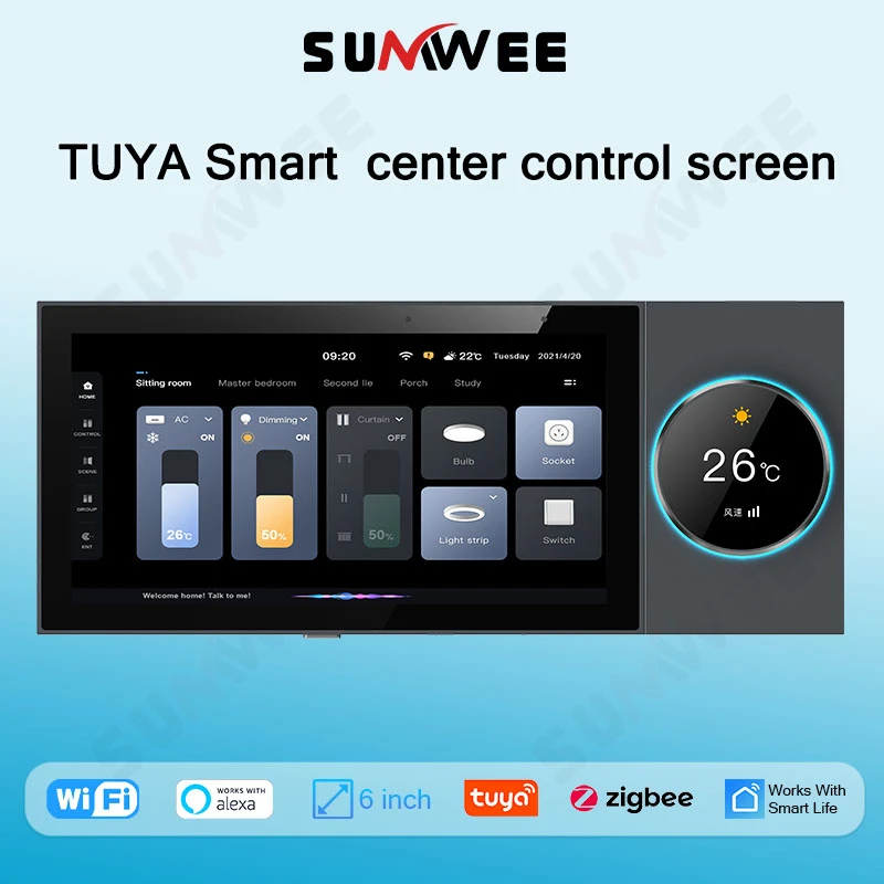 TUYA-smart-home-Center-Knob-control-panel-system-audio-wall-amplifier ...