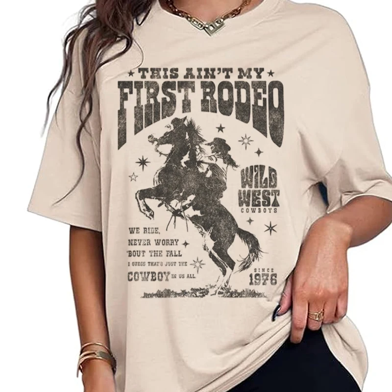 Not My First Rodeo Retro Western T-Shirts Vintage Country Music T Shirt ...