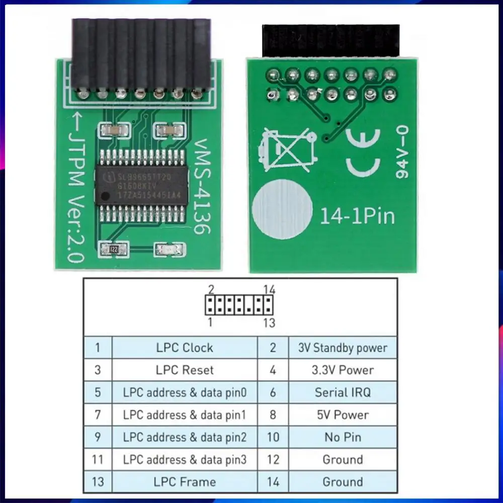 TPM-2-0-Security-module-Trusted-Platform-Module-for-MSI-14PIN-LPC-MS ...