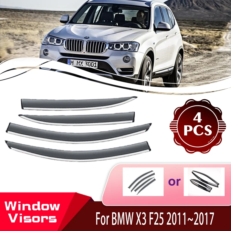 Window-Visors-For-BMW-X3-F25-2011-2017-Rainproof-Car-Window-Wind-Sun ...