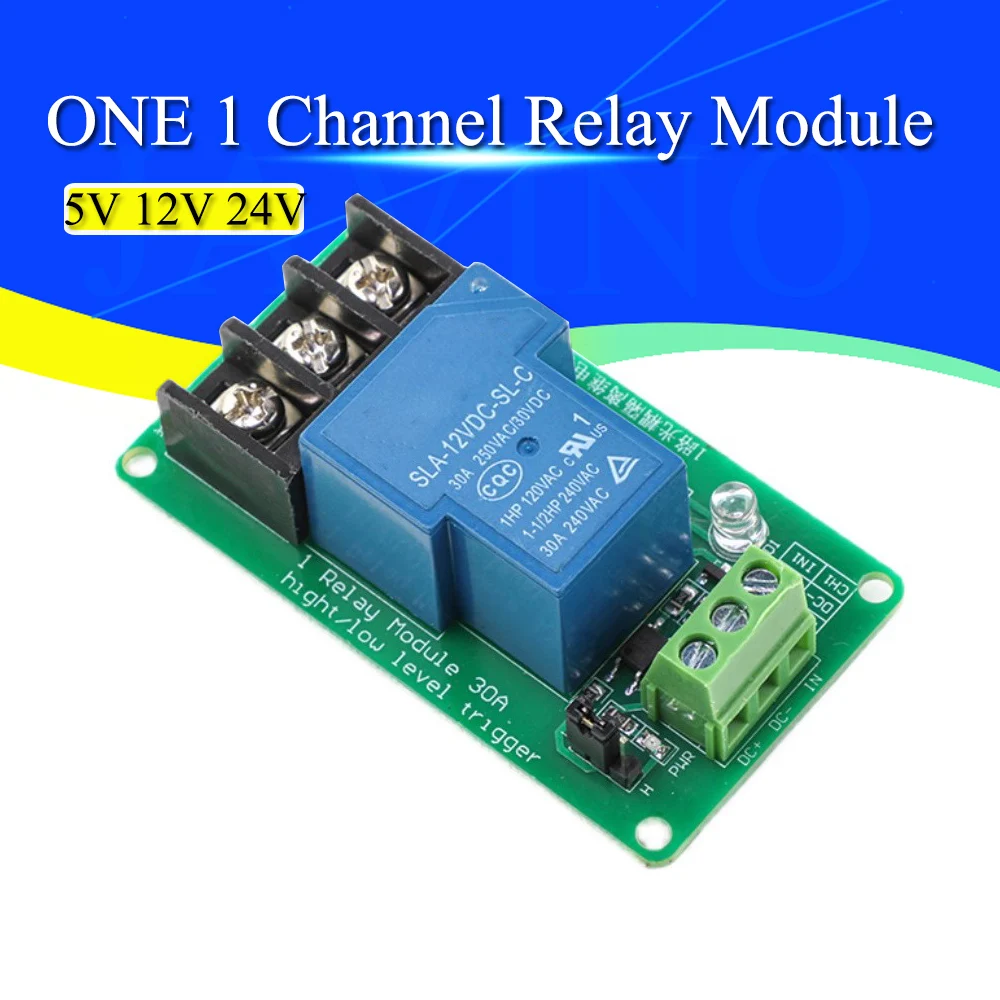 ONE-1-channel-relay-module-30A-with-optocoupler-isolation-5V-12V-24V ...