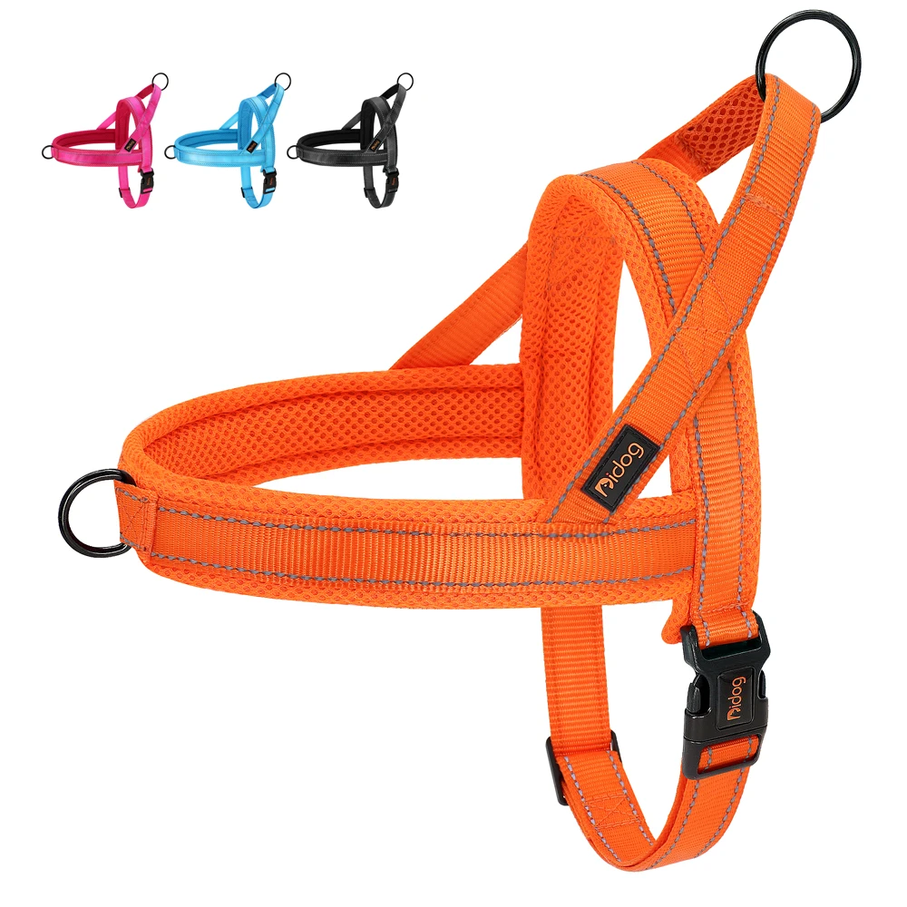 Reflective Nylon Dog Harness No Pull Dog Harnesses Vest Escape Proof ...