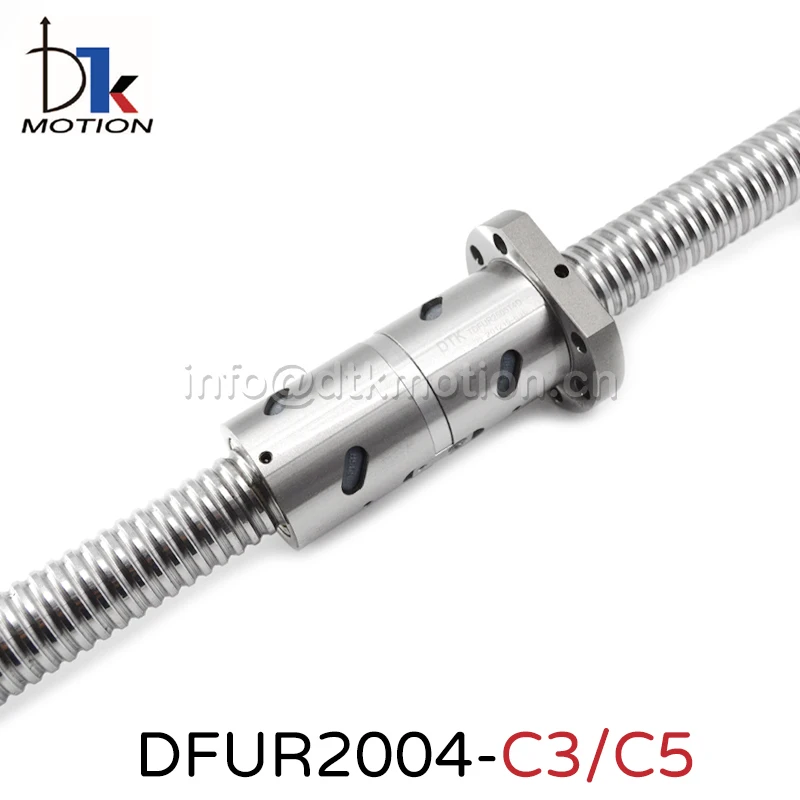 DTK-DFUR2004-Ground-C3-C5-Ball-Screw-R20-Lead-4mm-Spindle-Thread-Flange ...