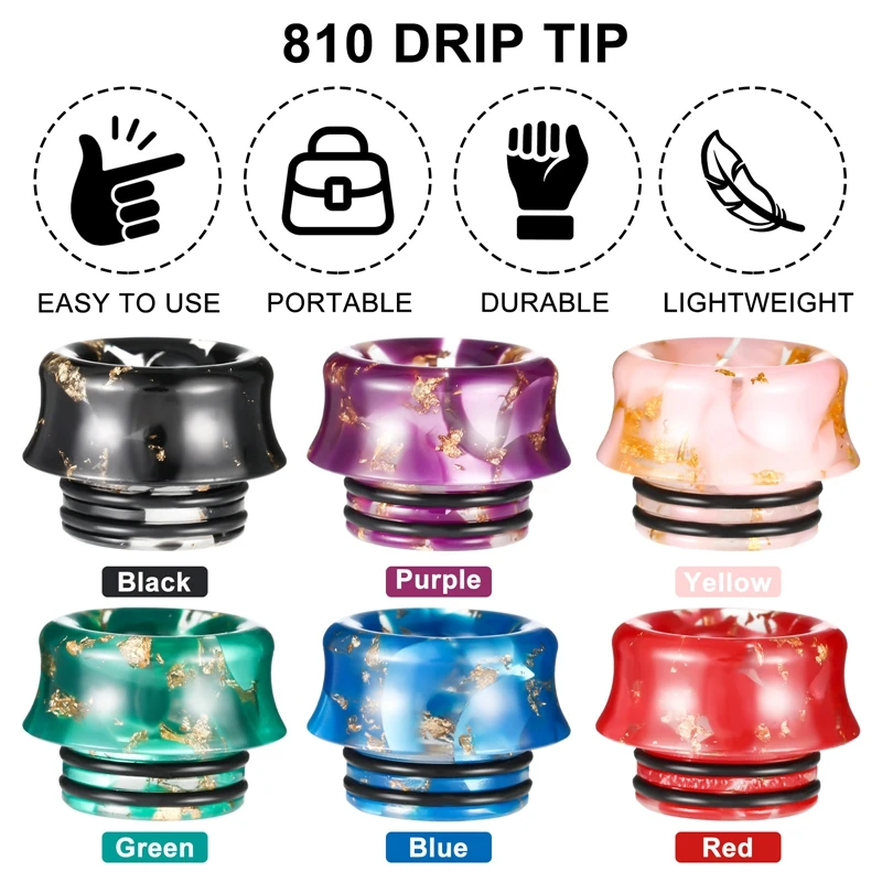 810 Drip Tip Stainless Steel | Drip Tip 810 Silver Resin | 810 ...