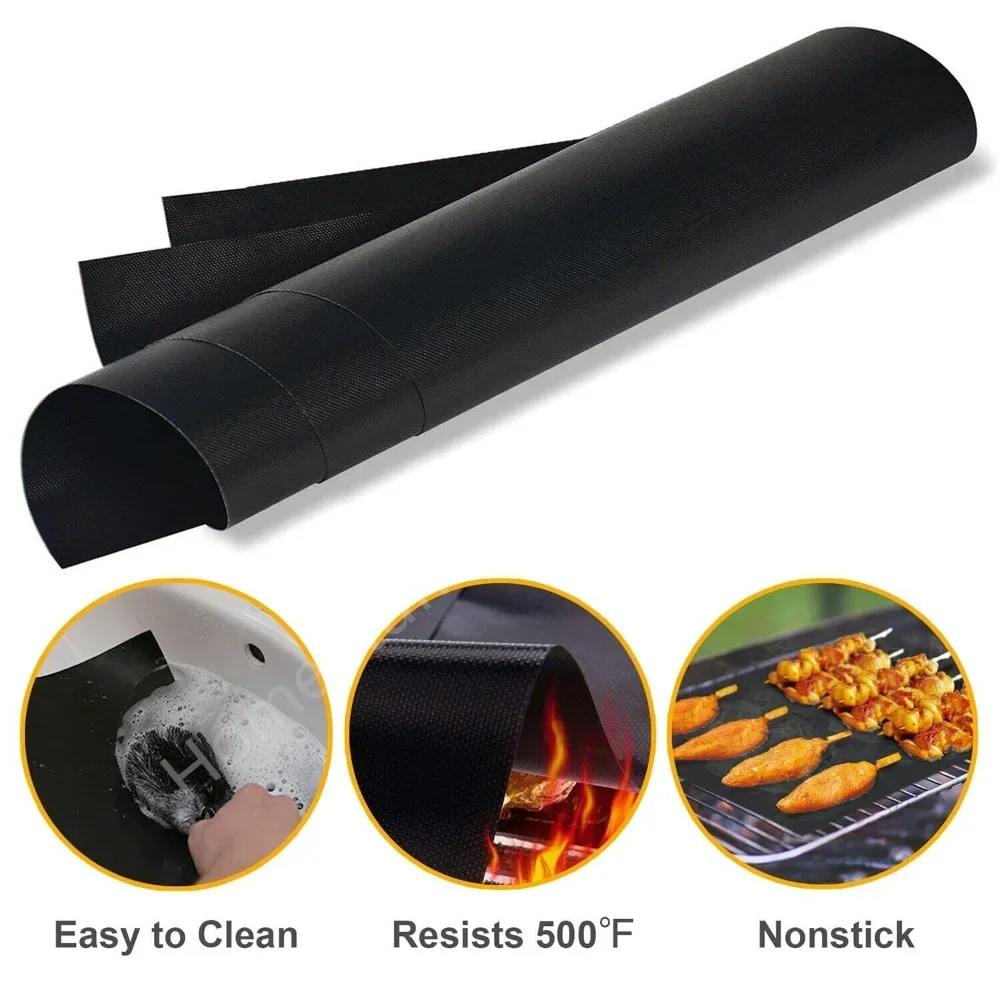 Reusable-BBQ-Grill-Baking-Mat-Non-stick-Cooking-Sheet-Oilpaper-Heat ...