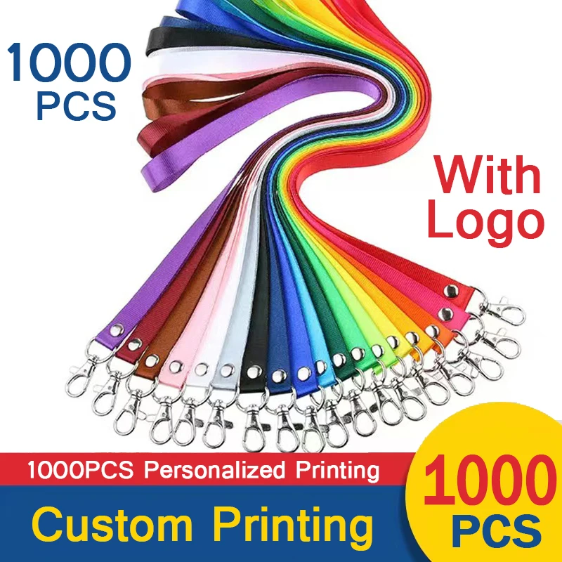 1000pcs-Custom-Printed-Lanyard-Nylon-Neck-Rope-Keychain-1-Color ...