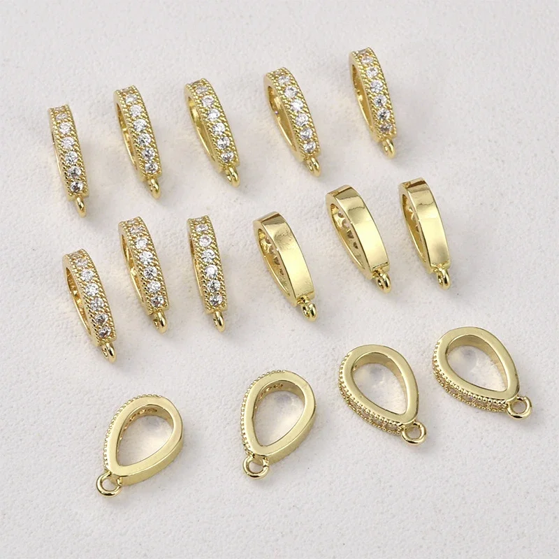4Pcs-Gold-Plated-Brass-Micro-Pave-Zircon-Teardrop-Locket-Bail-With-Loop ...