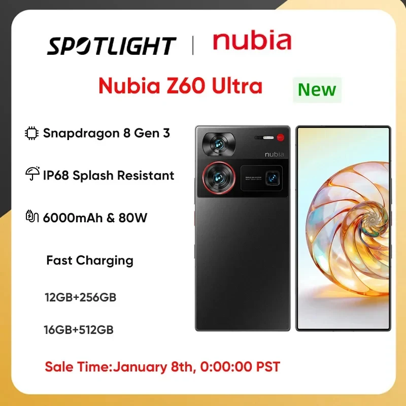 ZTE-Nubia-Z60-Ultra-5G-Mobile-Phone-Snapdragon-8-Gen-3-6-8-120Hz-Flat ...