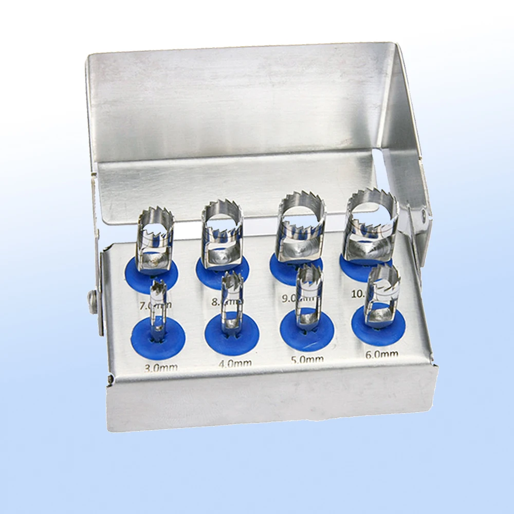 8Pcs-set-Dental-Trephine-Drill-Implant-Kit-Planting-Low-Handpiece-Bit ...