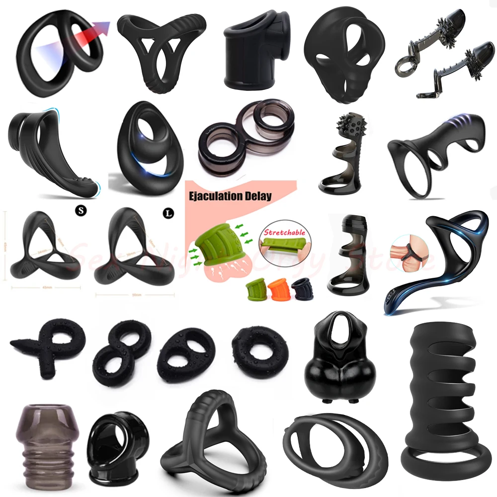 28-Style-Soft-silicone-Ball-Stretcher-Scrotum-Penis-Bondage-cock-Ring ...