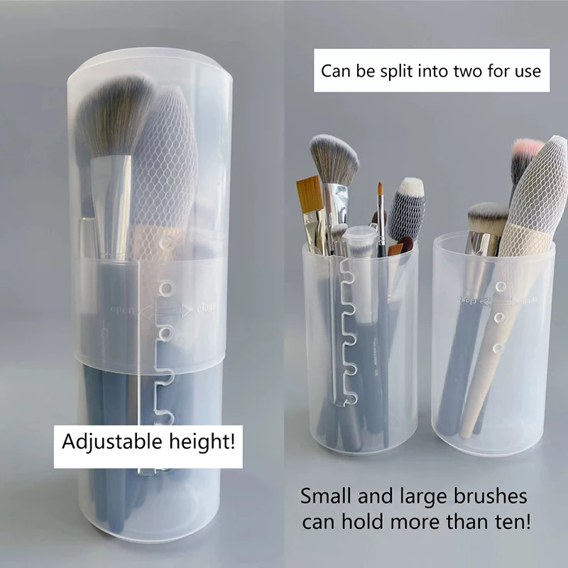 6th-Gear-Adjustable-Transparent-Makeup-Brush-Storage-Cylinder-Makeup ...