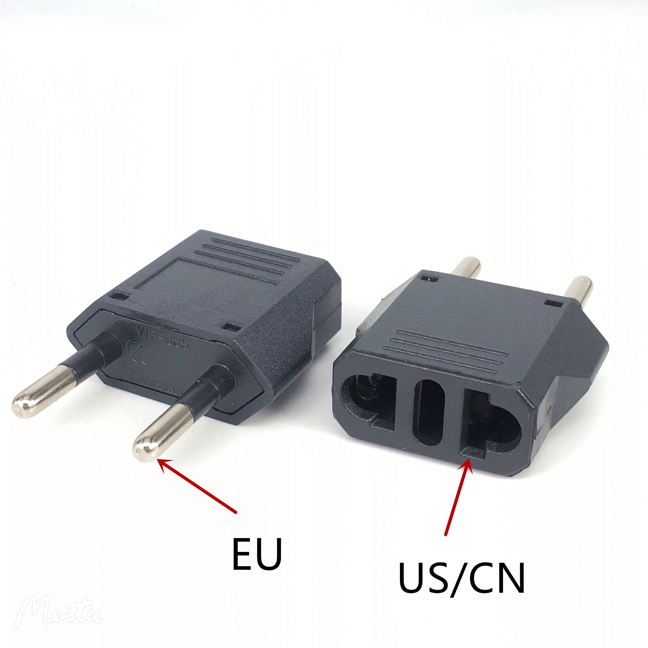 1pcs 4.0/4.8mm EU Plug Adapter US USA To EU IL Israel BR Brazil Plug ...