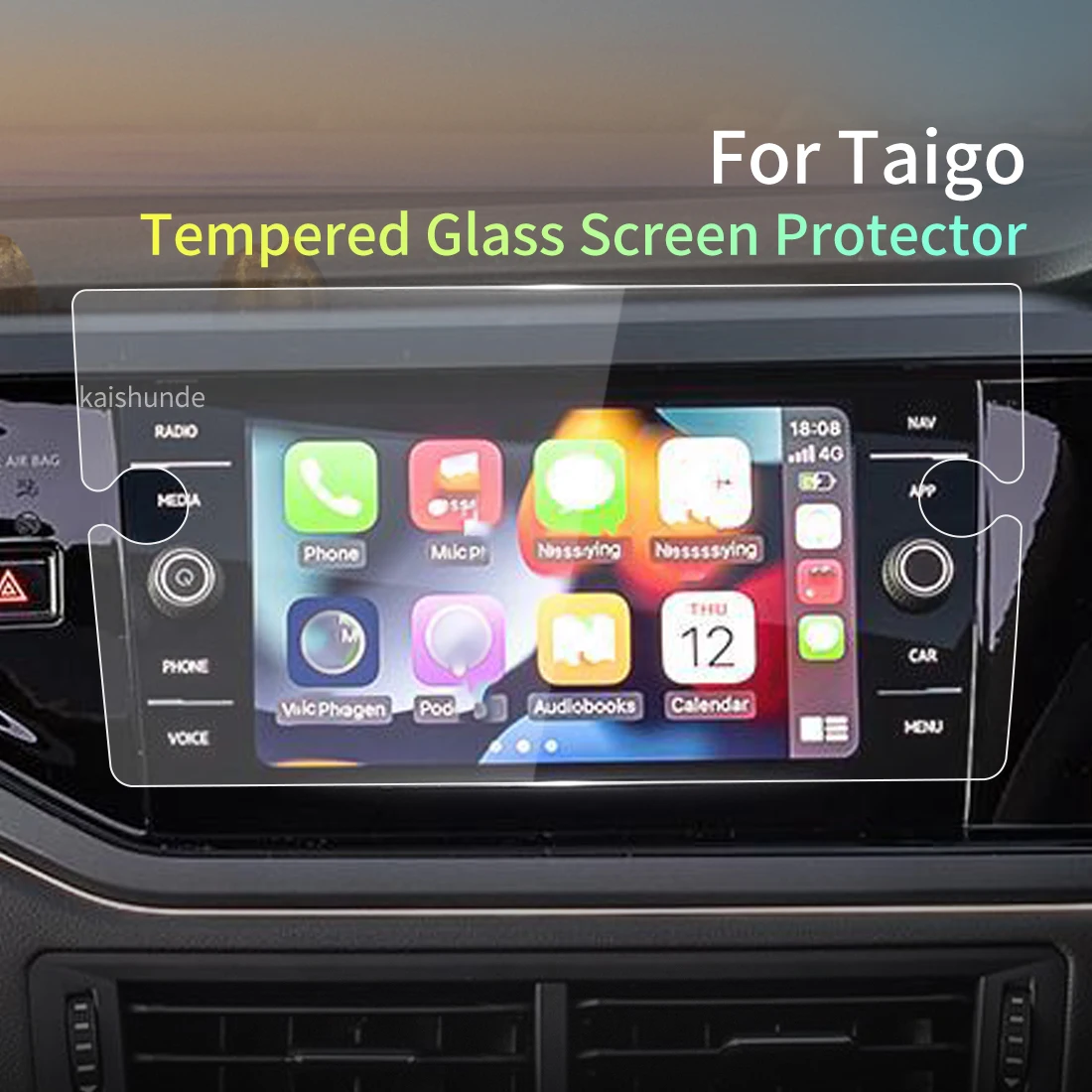 For-VW-Taigo-2023-Car-Sticker-Screen-Protector-Tempered-Glass ...