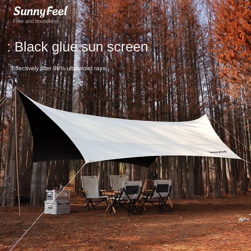 Outdoor-Camping-Oversized-Sunscreen-Rain-Vinyl-Canopy-Canopy-Camping ...