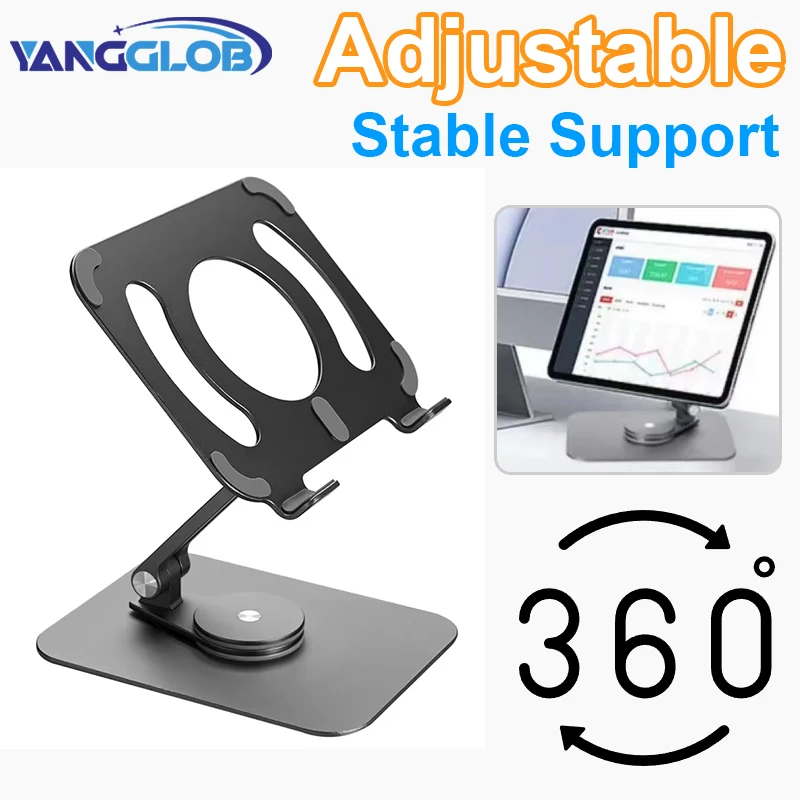 360 ° rotating aluminum laptop stand with adjustable height suitable ...
