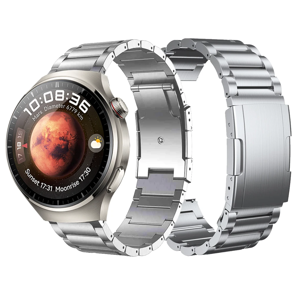 22mm-Titanium-Strap-For-HUAWEI-WATCH-4-Pro-Metal-Band-Folding-buckle ...