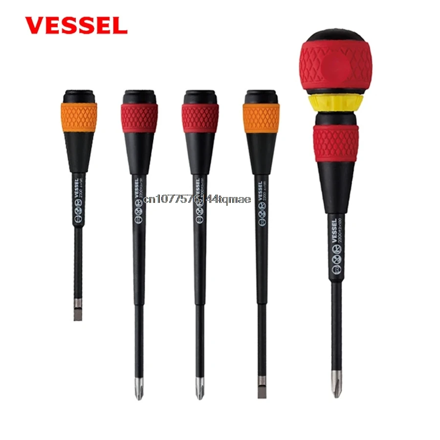 VESSEL-5-Pcs-Ball-Ratchet-Grip-Screwdriver-Set-Suitable-for-Phillips ...