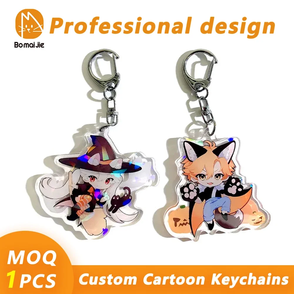 Custom-Keychain-Cartoon-Acrylic-Key-Chain-Photo-Customized-Anime-Charms ...