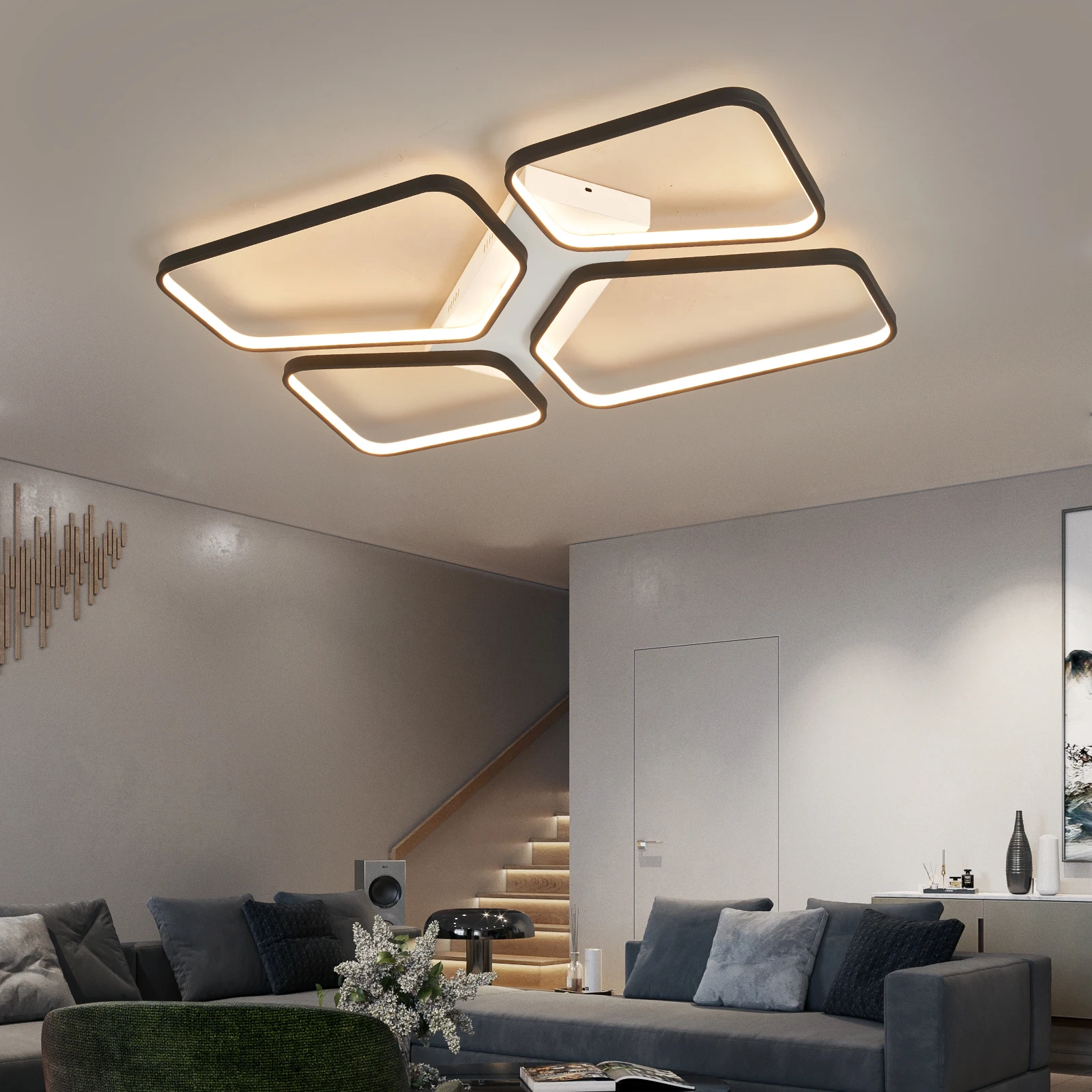 Modernas luzes de teto led lustre para sala de estar quarto sala de ...