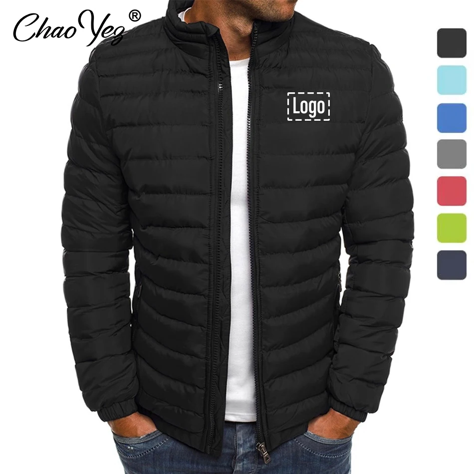 DIY-Logo-Men-Jacket-Autumn-Gentle-Zipper-Coat-Down-Sports-Jacket-Casual ...